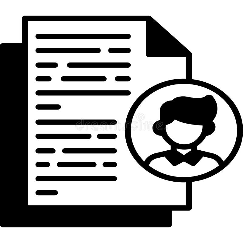 Client Cost Illustration with Isolated Background in Glyph Style Stock ...