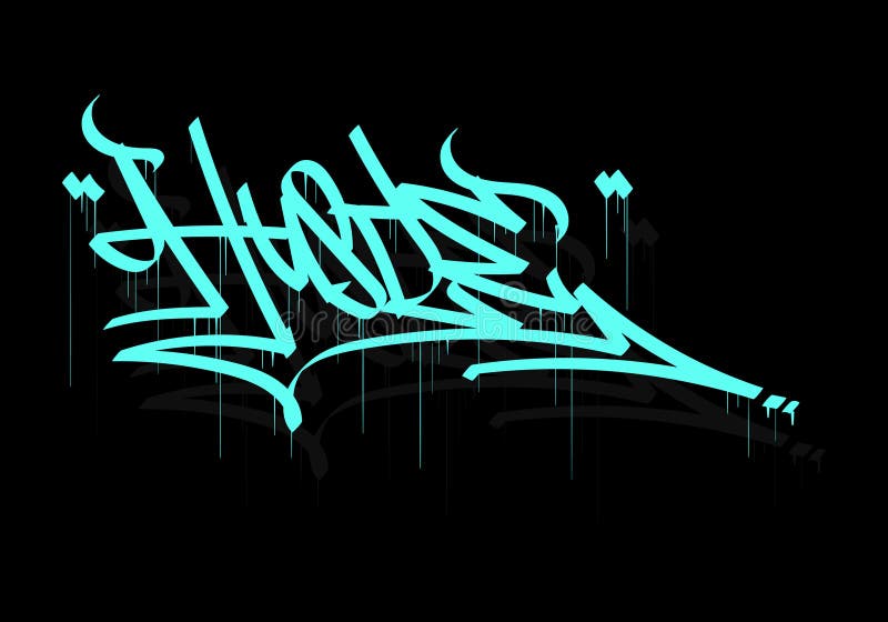 HUSTLE Graffiti Tag Style Design Stock Vector - Illustration of ...