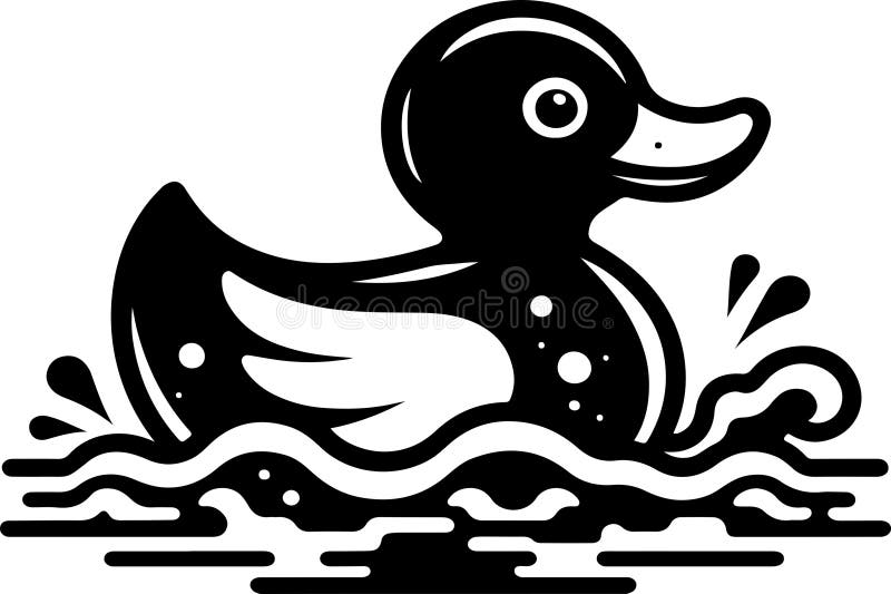 Duck Design Silhouette Vector Art. Stock Illustration - Illustration of ...