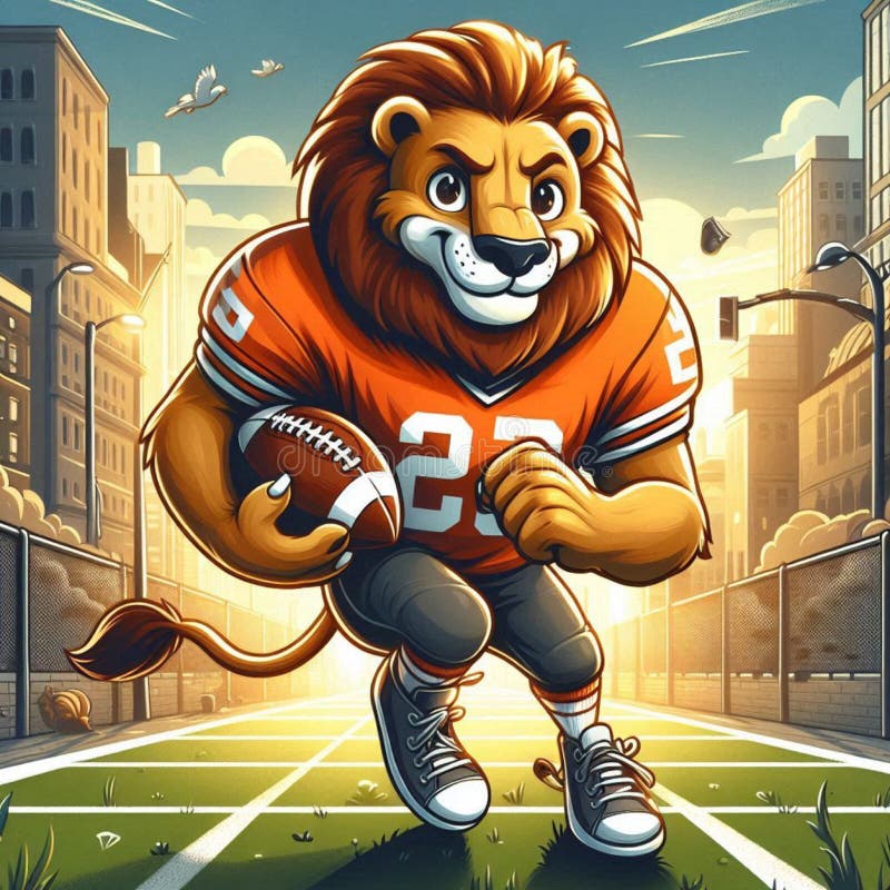 Design a Burly Lion is a Rugby Athlete Stock Image - Image of athlete ...