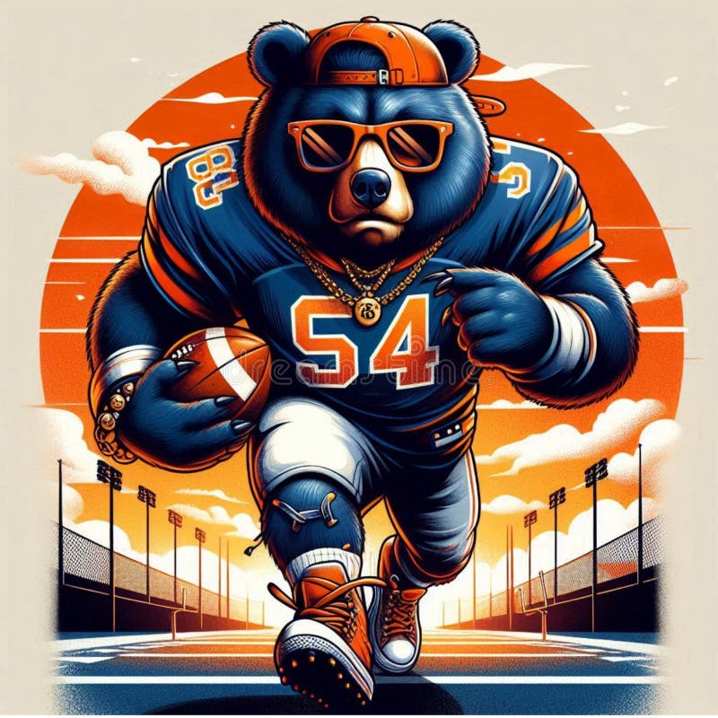 Image Design of a Bear Playing Rugby Stock Image - Image of playing ...