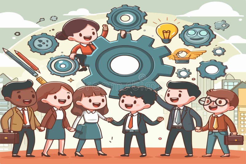 Teamwork Successful Together Concept Stock Illustration - Illustration ...