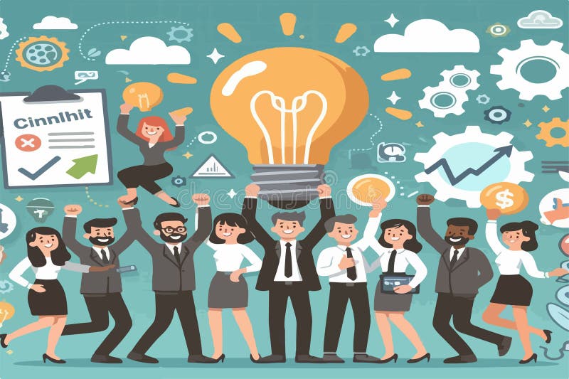 Successful Teamwork Transforms Stock Illustrations – 5 Successful ...