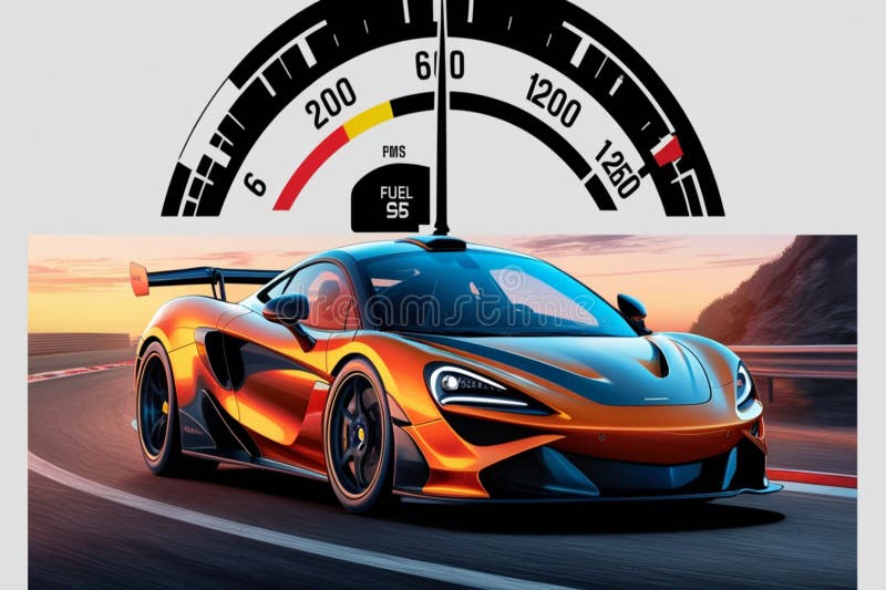 Image of a Sports Car T-shirt Design with a Speedometer Stock ...