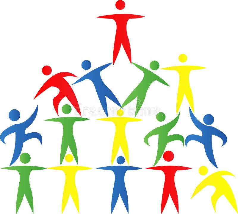 Team Work and Bonding Logo Design Stock Illustration - Illustration of ...