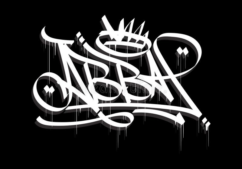 ABBA Graffiti Tag Style Design Stock Vector - Illustration of lettering ...