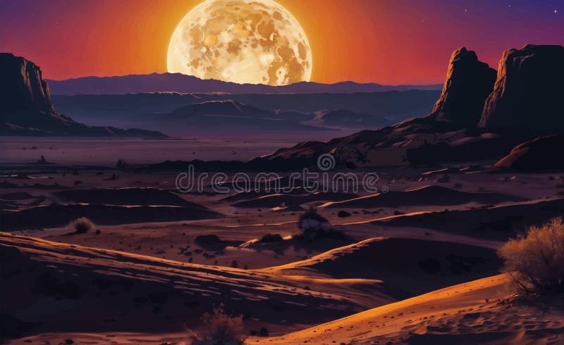 Realistic Vector Illustration of Science Fiction Fantasy Planet with ...