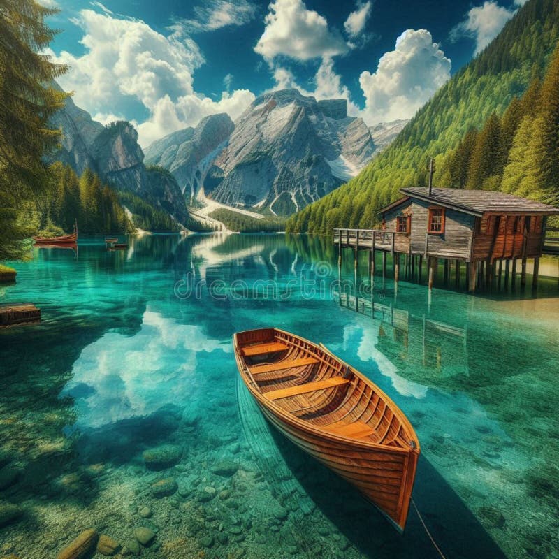 Beautiful Views of the Seaside Mountains in Switzerland Stock ...