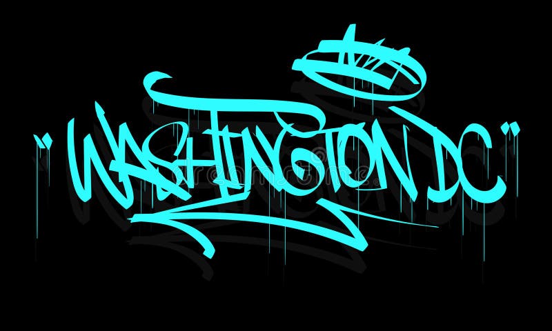 WASHINGTON DC Graffiti Tag Style Design Stock Vector - Illustration of ...