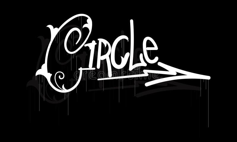CIRCLE Lettering Custom Style Design Stock Vector - Illustration of ...