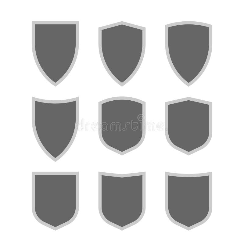 Shield icon collection stock vector. Illustration of brand - 334991977