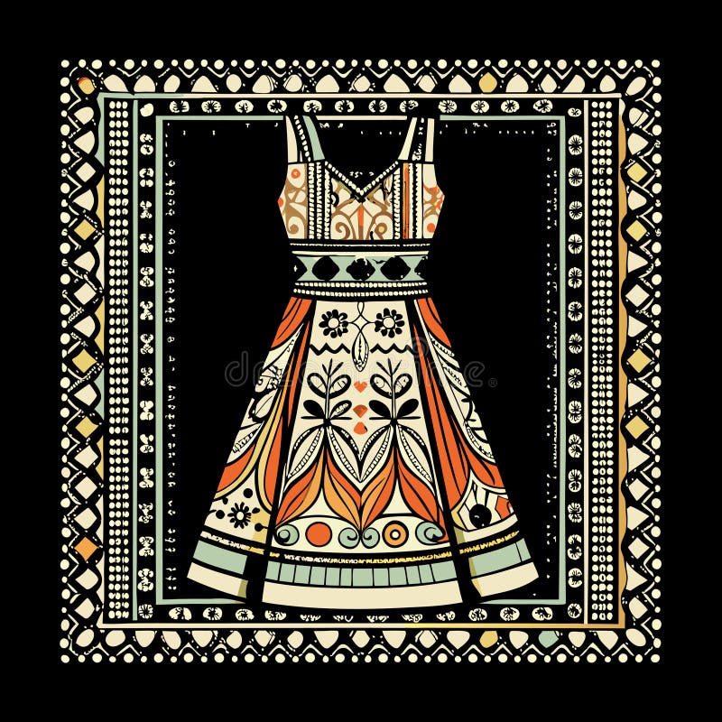 Vector Fashion Illustration: Christmas Party Dress, Festive Snowflake ...