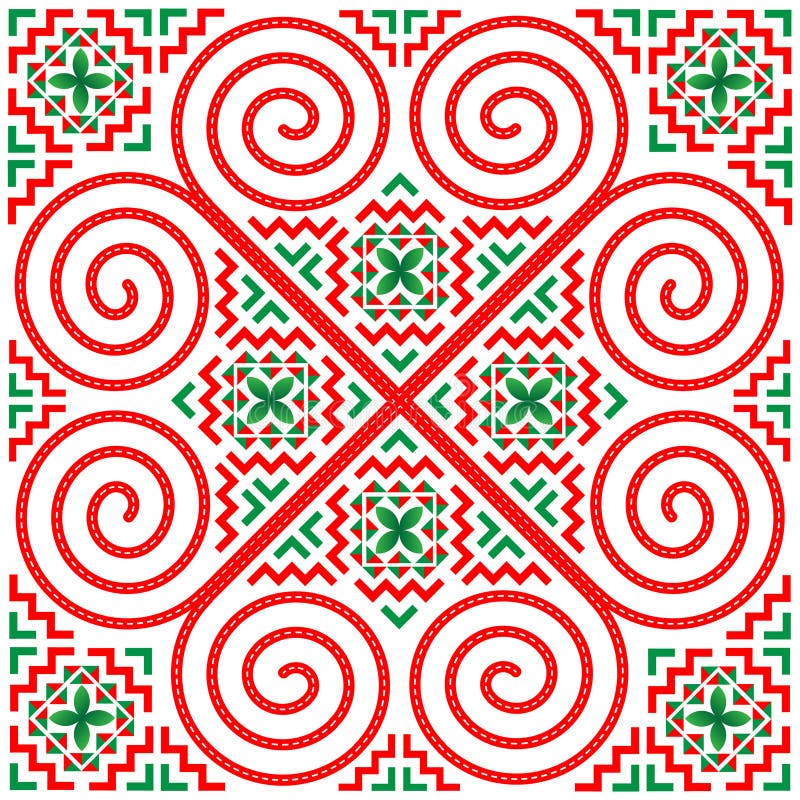 Hmong Ethnic Pattern, Spiral Lines that are Unique To the Hmong Ethnic ...