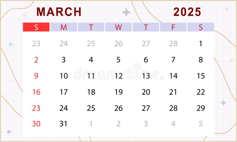 March 2025 stock vector. Illustration of basic, text - 335356665