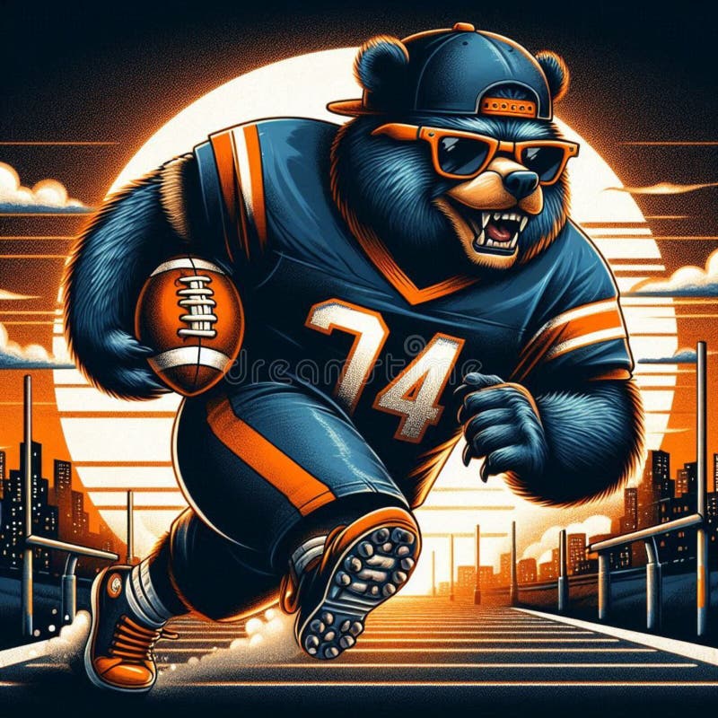 The Navy Bear Character Wearing a Uniform and Holding a Rugby Ball ...