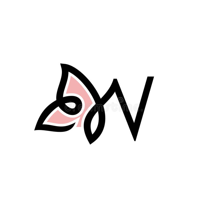Letter W Initial Butterfly Logo Design Vector Icon Graphic Symbol ...