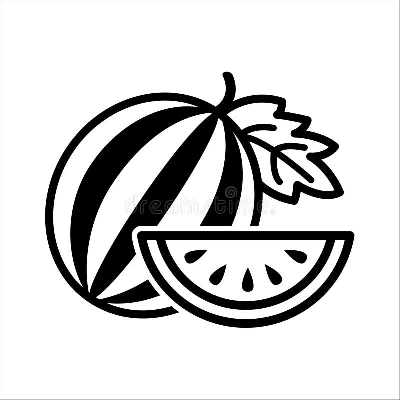 Watermelon Icon Vector Design Template Basic RGB Stock Illustration ...