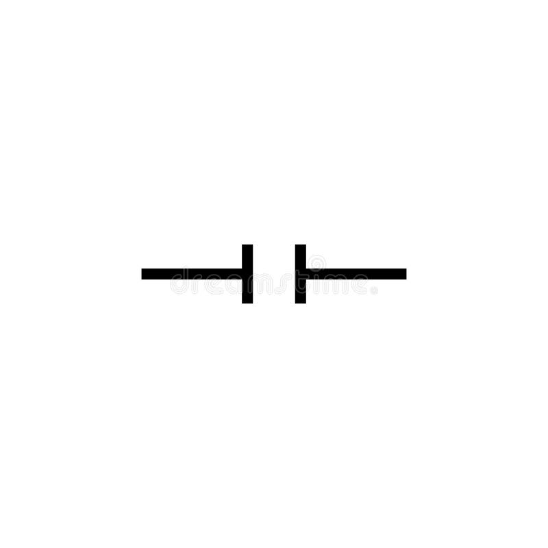 Capacitor Icon Vector. Capacitor Symbol, Capacitor Sign Stock ...