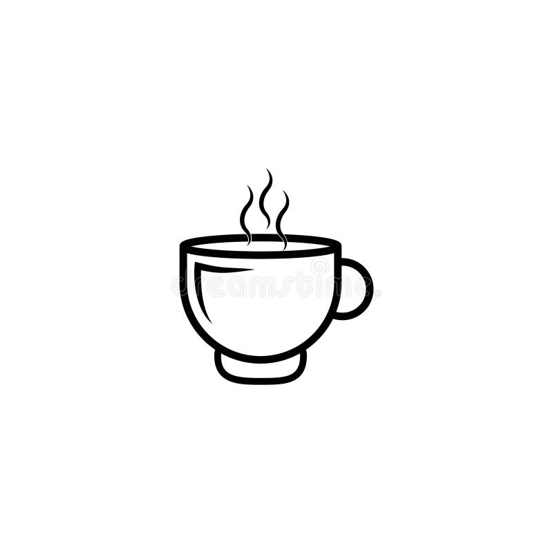 Cup of a Tea with Smoke Vector. Cup of Coffee with Fog Stock Vector ...