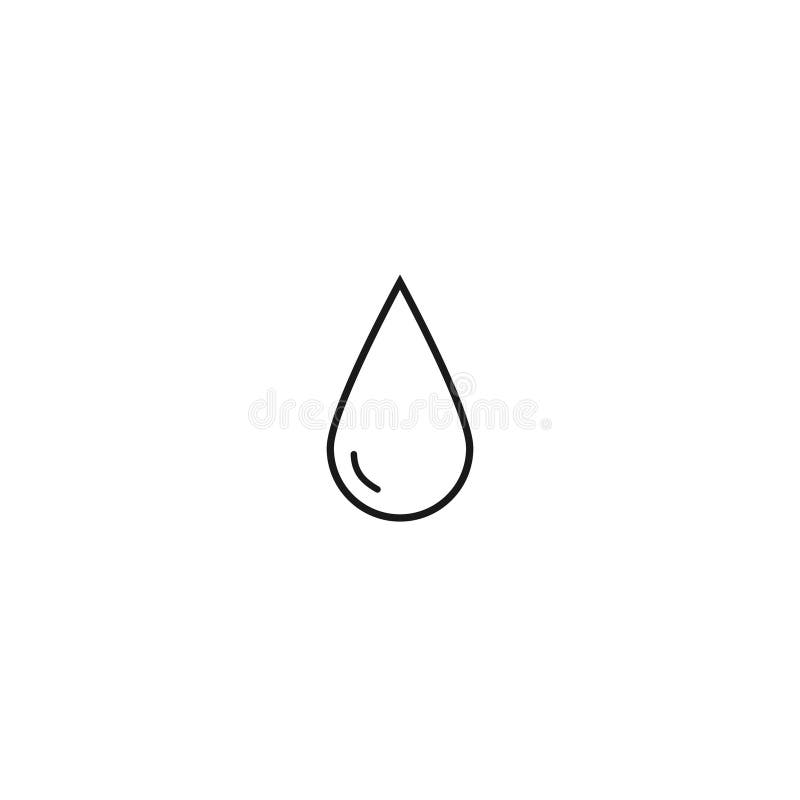 Water Drop Icon . Droplet Outline Vector Stock Vector - Illustration of ...