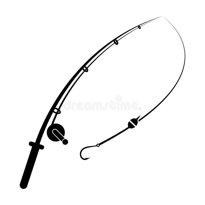 Fishing Rod Icon Vector Design Template Basic RGB Stock Illustration - Illustration of font ...