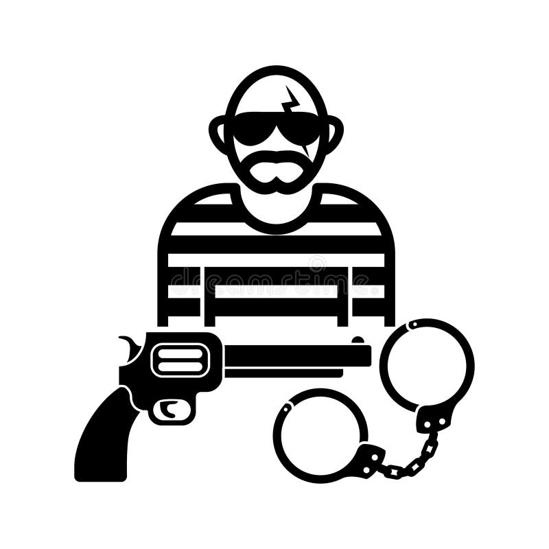 Criminal Icon Vector Design Template for Website or Print Stock ...