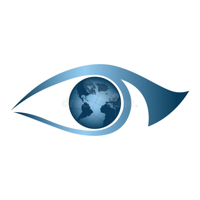Eyes with Earth Illustration Vector Design Template Stock Illustration ...