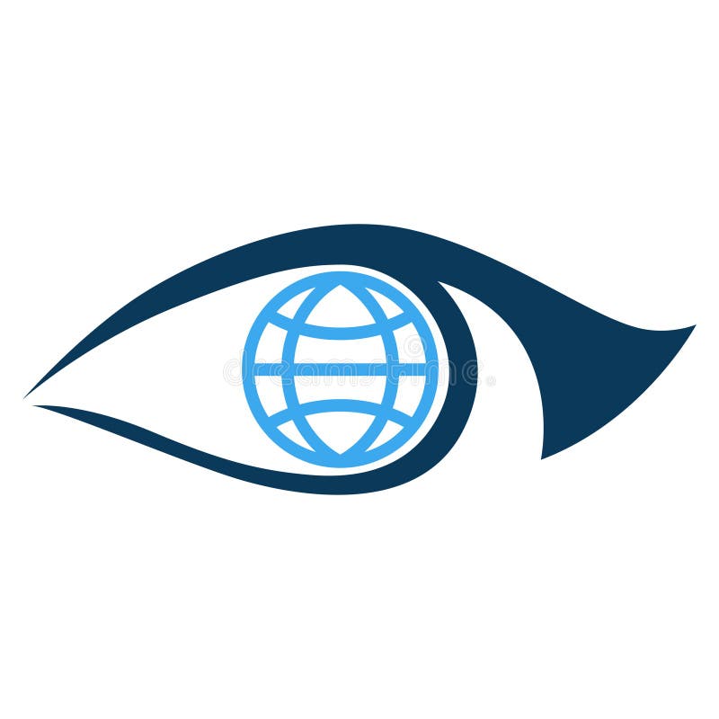 Eyes with Earth Illustration Vector Design Template Stock Illustration ...