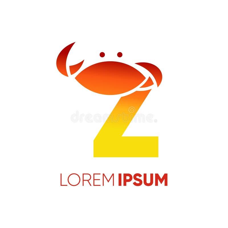 Letter Z Crab Logo Design Vector Icon Graphic Emblem Symbol ...