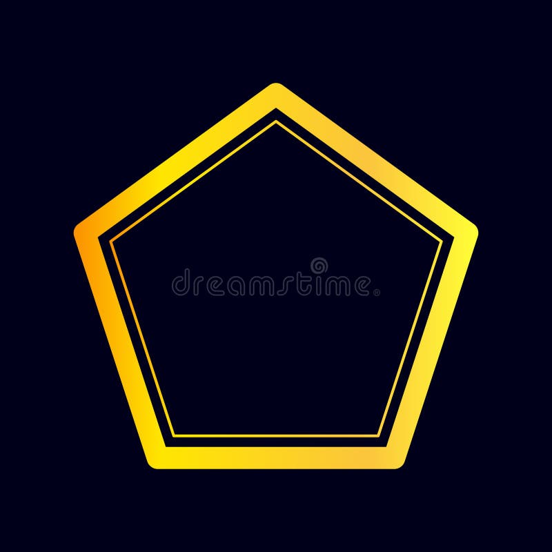 Pentagon luxury gold stock vector. Illustration of background - 339424803