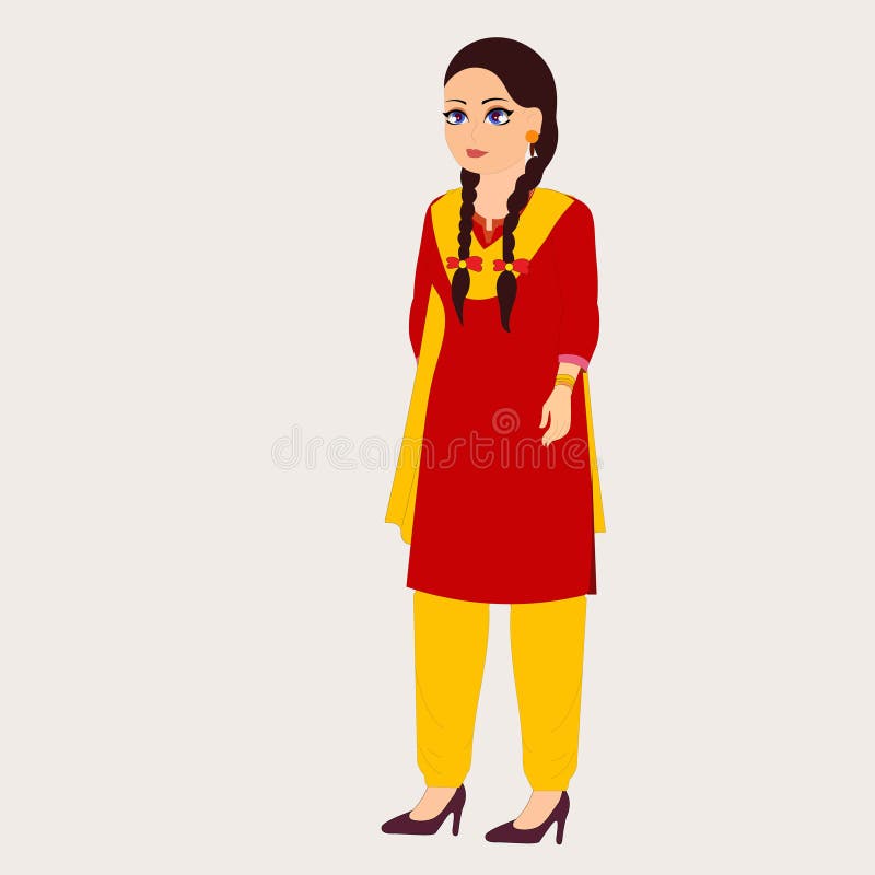 Illustrationpakistani Girl Stock Illustrations – 1 ...
