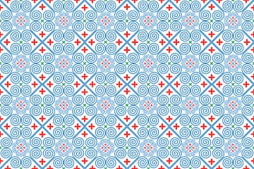 Hmong Fabric Pattern, Twisted Lines that Form a Heart Shape, is a ...