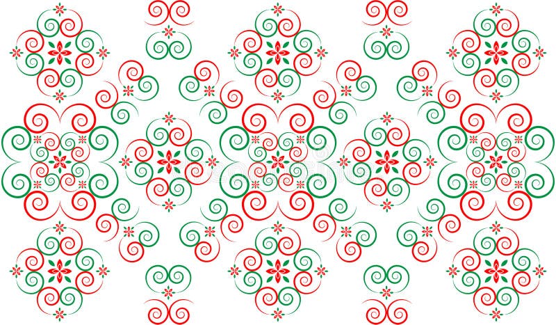 Hmong Ethnic Pattern. Seamless Geometric Vector Pattern with Green and ...