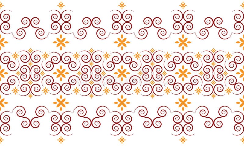 Hmong Ethnic Pattern. Seamless Geometric Vector Pattern with Green and ...