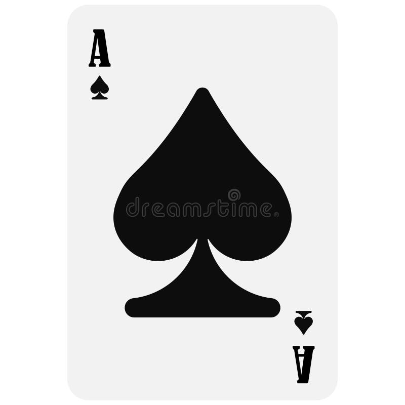 Ace of Spades Playing Card Vector - Classic Poker Card Graphic Stock ...