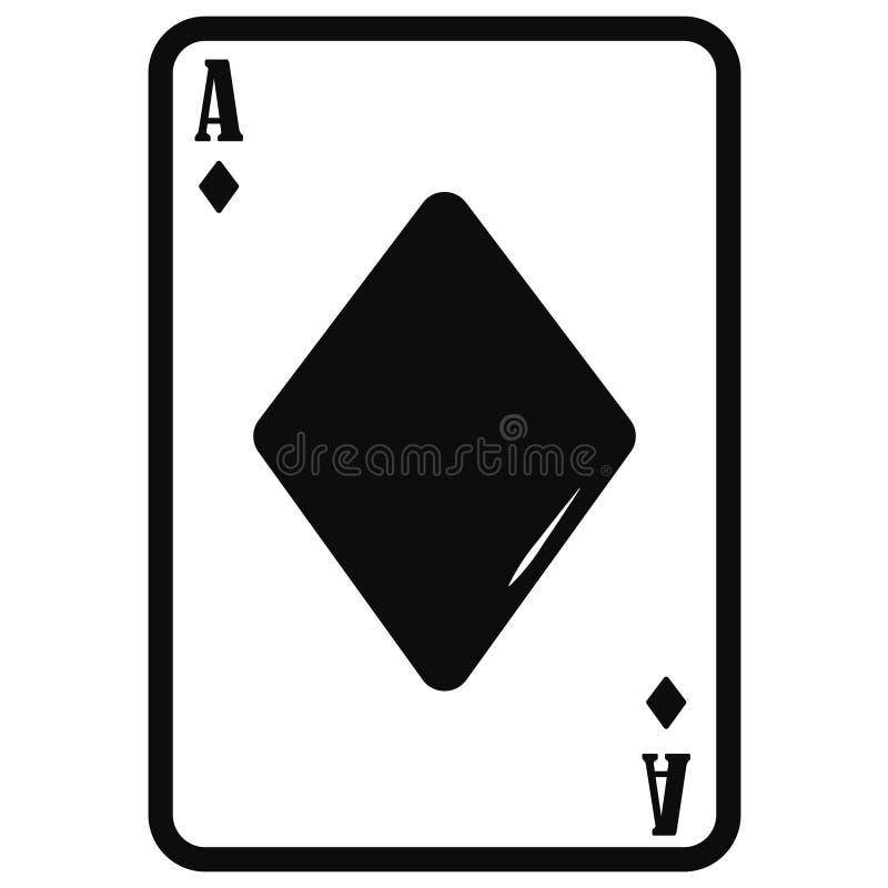 Ace of Diamonds Playing Card Vector - Classic Casino Card Icon Stock ...