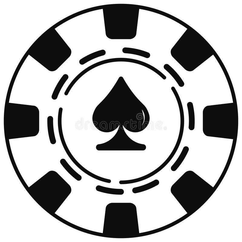 Blackjack Spade Chip Vector - High Stakes Spade Chip Design Stock ...