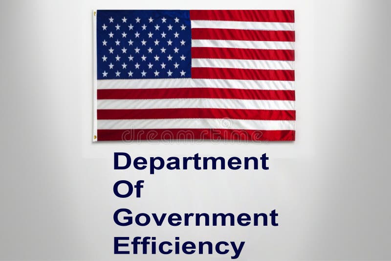 The American Flag Poster Has the Words Government Efficiency Department ...