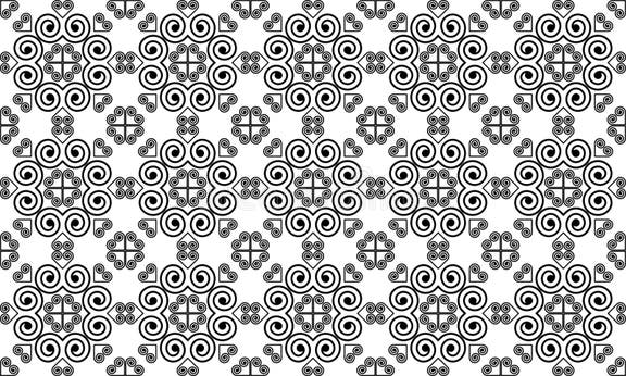 Black and White Hmong Ethnic Patterns Imitating Hmong Embroidery, Which ...