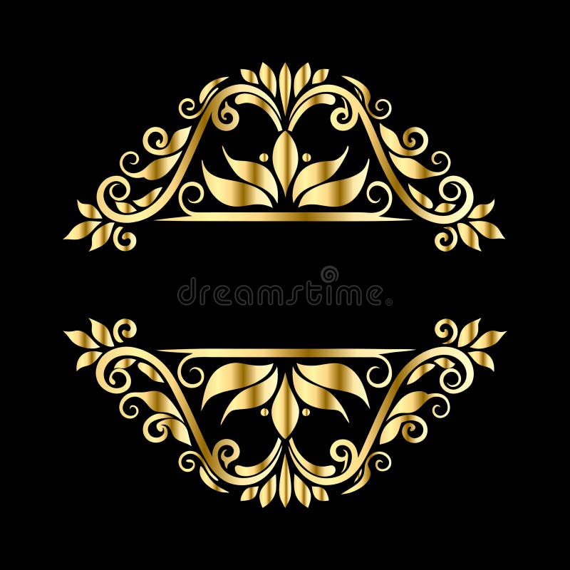 Classic Shape Design Emblems: Royal Style Ornate Lettering for Wedding ...