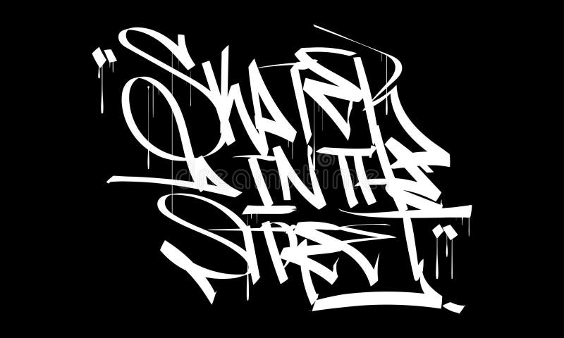 SKATER in the STREET Graffiti Tag Style Design Stock Vector ...