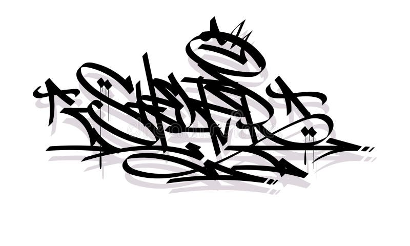 SHELTER Graffiti Tag Style Design Stock Vector - Illustration of ...