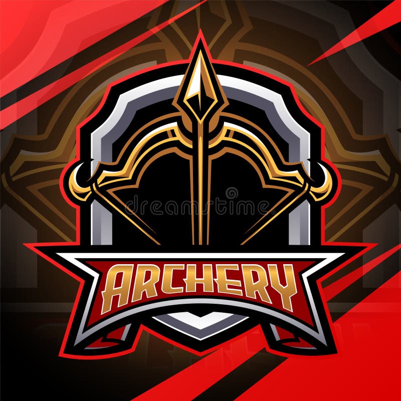 Archery Esport Mascot Logo Design Stock Vector - Illustration of ...
