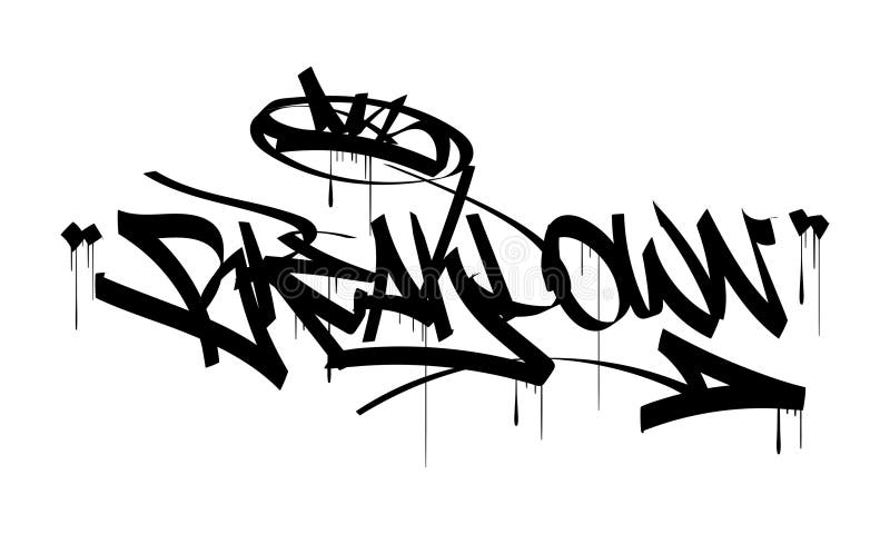 BREAKDOWN Graffiti Tag Style Design Stock Vector - Illustration of ...