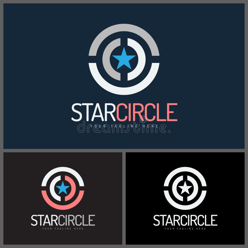 Circle Star Modern Logo Set Design Template Stock Vector - Illustration ...