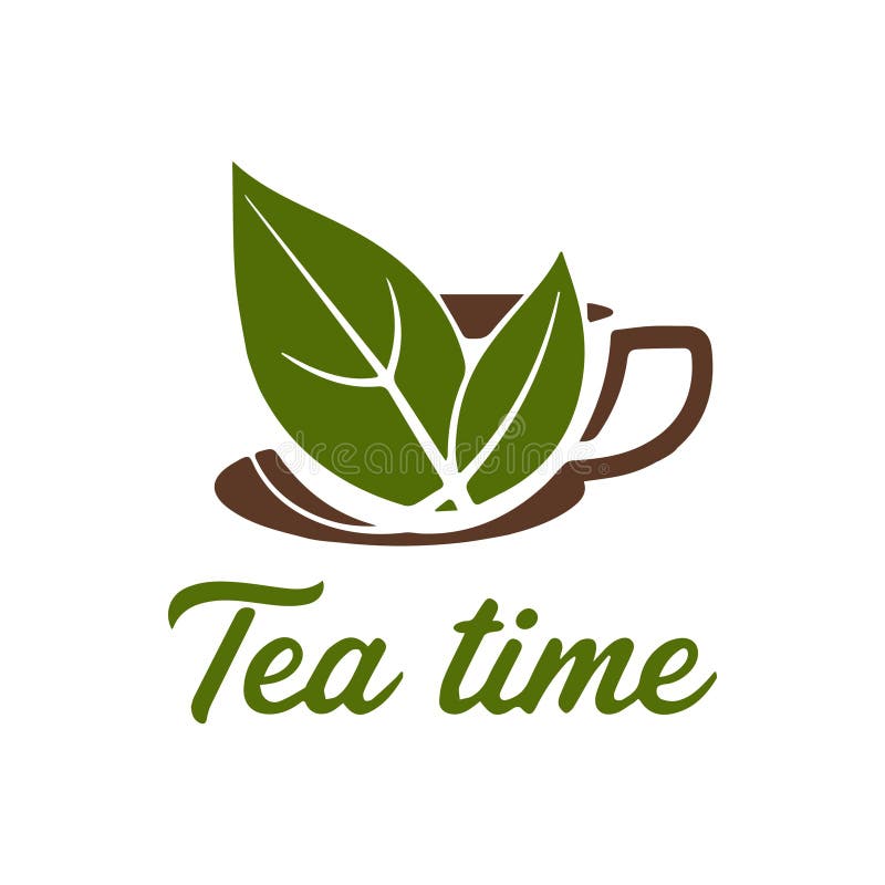 A logo tea time stock vector. Illustration of circle - 348688407