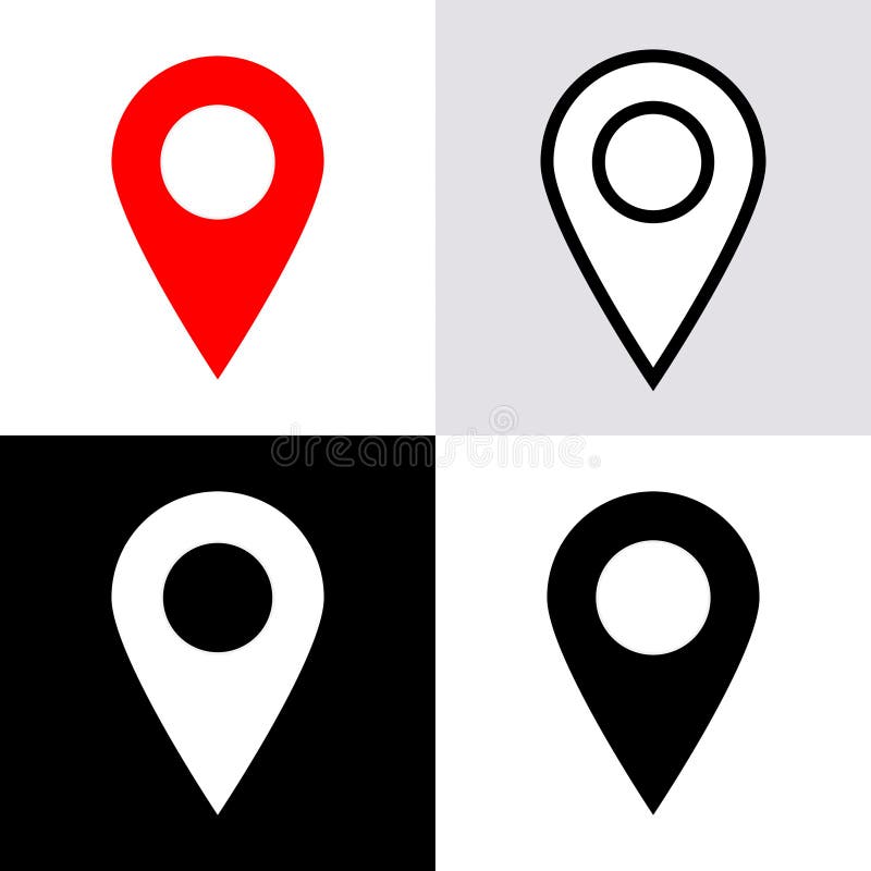 Map pin icon stock vector. Illustration of circle, cartoon - 349063647