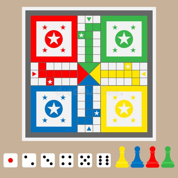 Ludo Game Board Set stock vector. Illustration of game - 351920913
