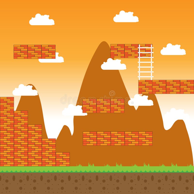 Game Arena Background 13 stock illustration. Illustration of mario ...