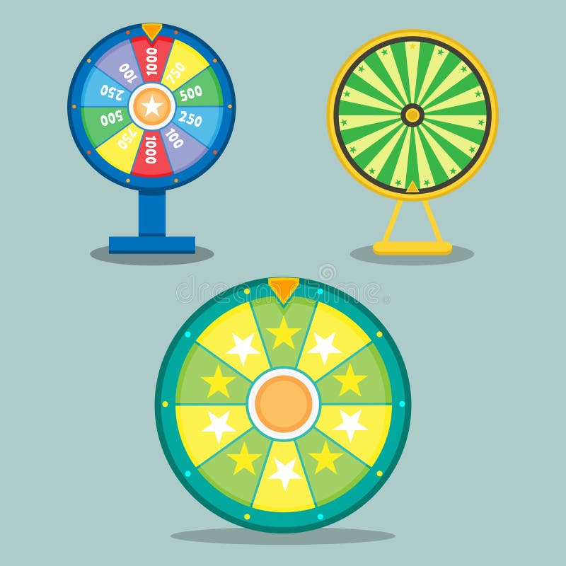 Spinning Wheels Game Bundle Stock Vector - Illustration of number ...